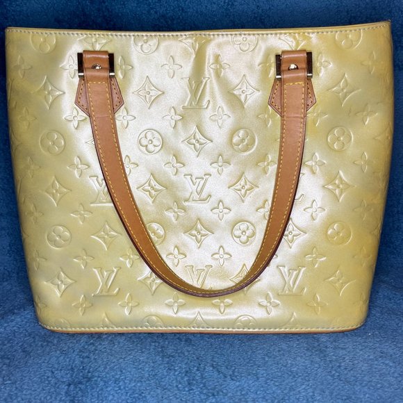 Louis Vuitton | Bags | Louis Vuitton Lv Hand Bag Houston Yellow Vernis ...